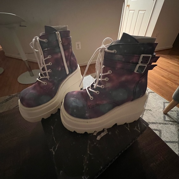 Demonia | Shoes | New Demonia X Ihr Super Stacked Purple Galaxy ...